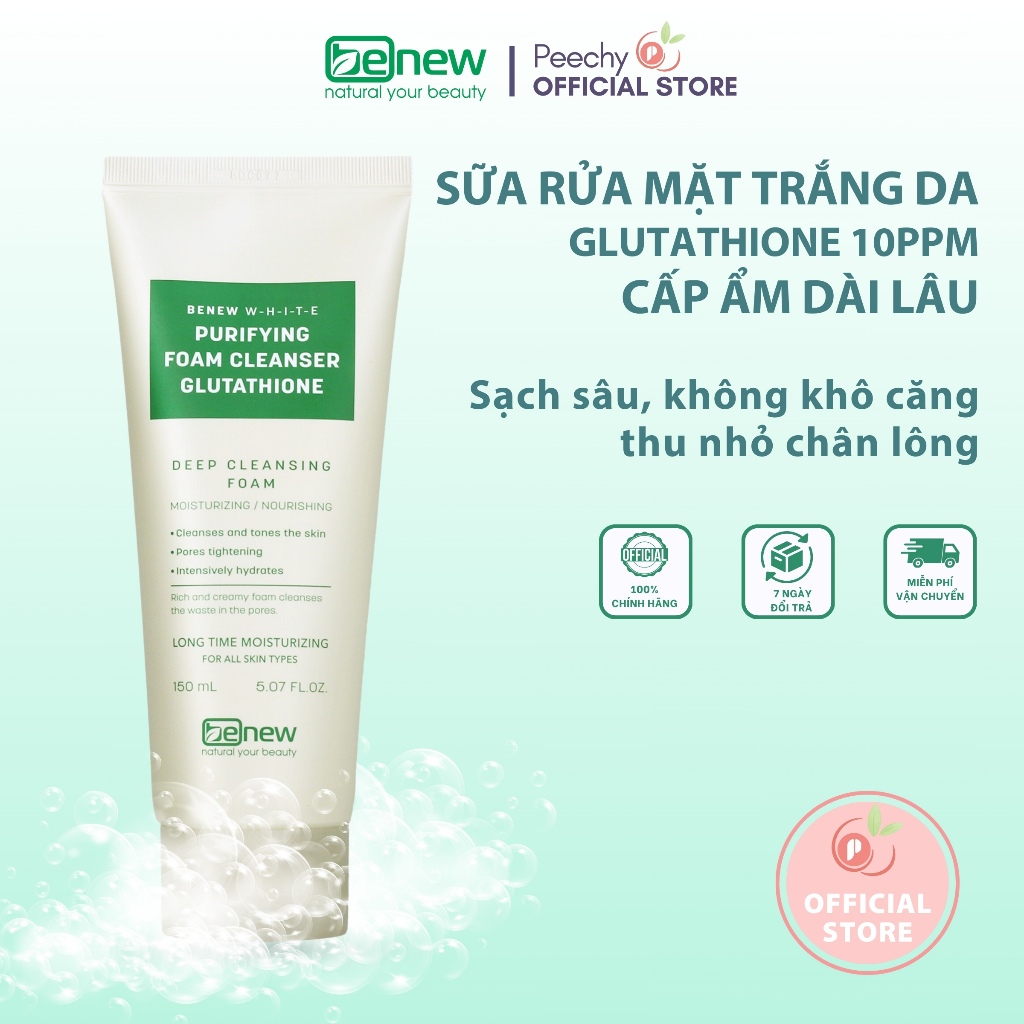 Sữa Rửa Mặt Cấp Ẩm, Dưỡng Trắng Da BENEW 150ml / BENEW Purifying Foam ...