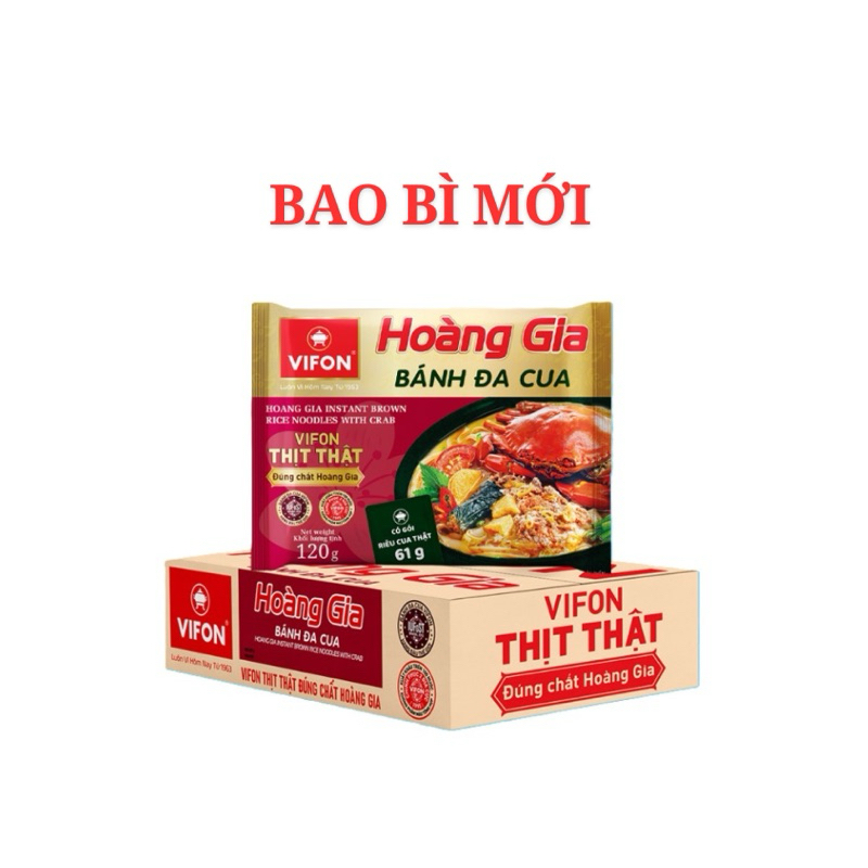 Thùng 18 Gói Bánh Đa cua Vifon Hoàng Gia ( 18 gói x120g ) | Shopee Việt Nam