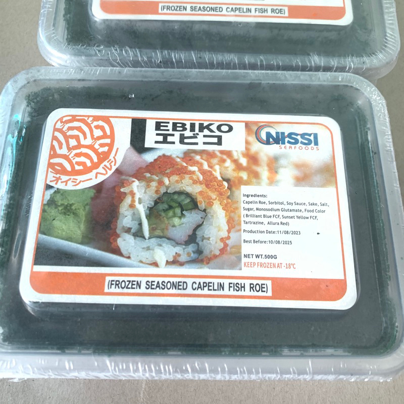 TRỨNG TÔM EBIKO NHẬT MÀU ĐEN FULL HỘP 500G | Shopee Việt Nam