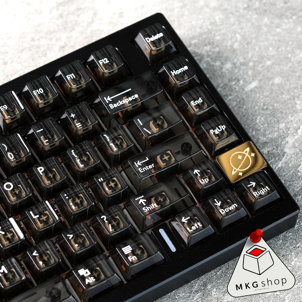 Keycap Clear Black Aifei | ABS in UV | Cherry profile | Bộ nút bàn phím ...