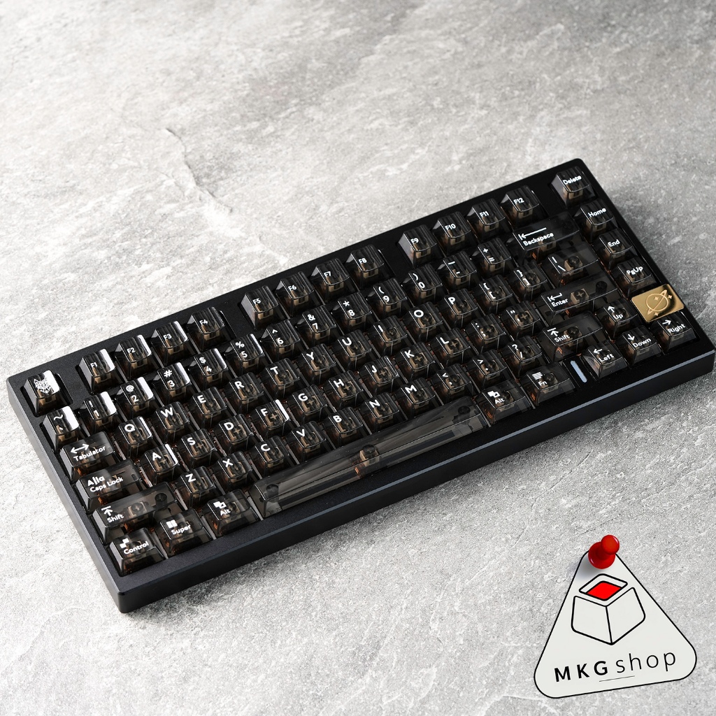 Keycap Clear Black Aifei | ABS in UV | Cherry profile | Bộ nút bàn phím ...