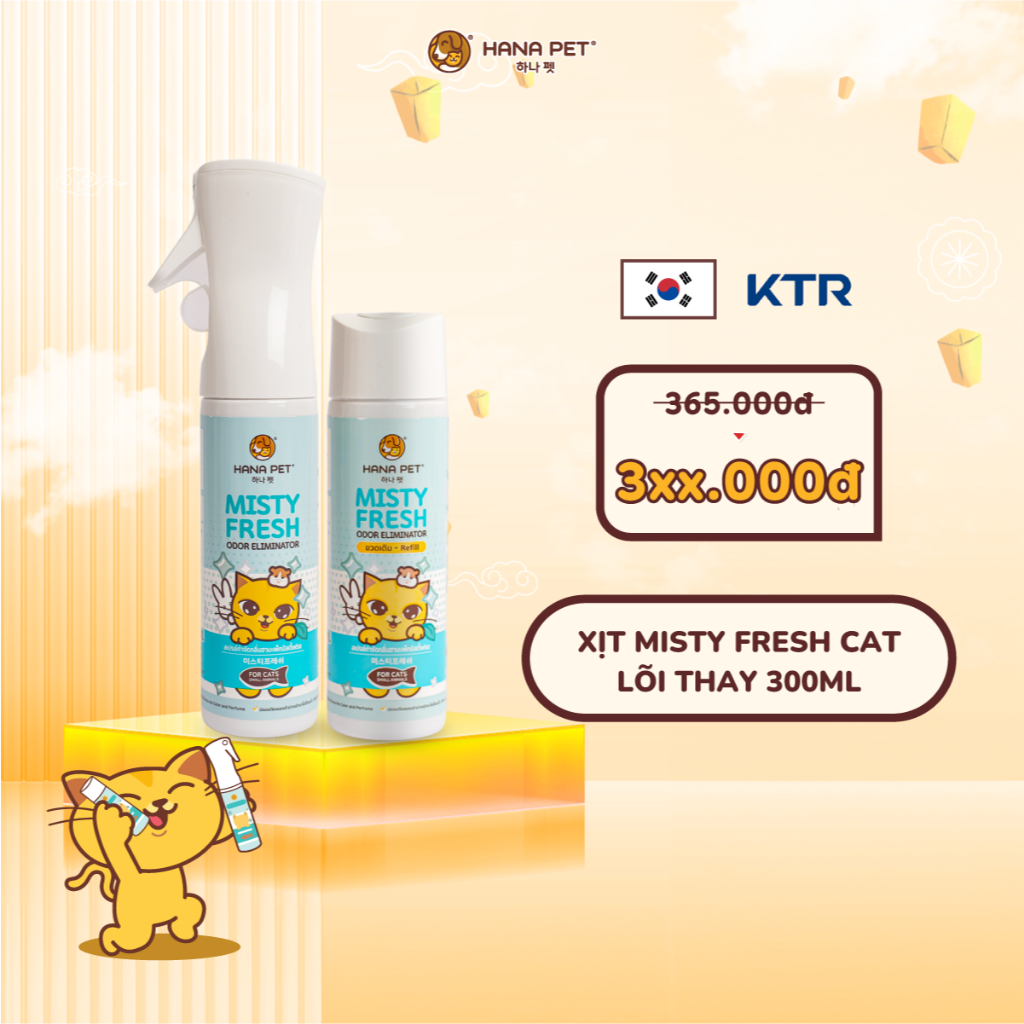Combo xịt khử mùi cho chó mèo Misty Fresh và lõi refill - Hana Pet Việt Nam | Shopee Việt Nam