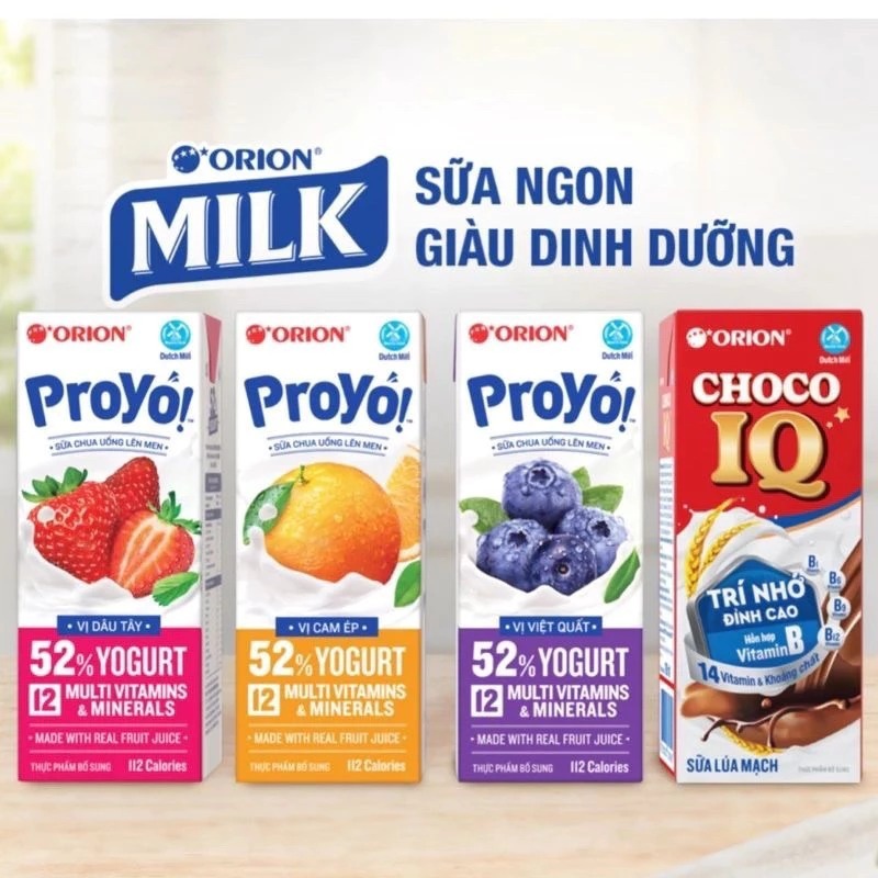Sữa Chua Uống Lên Men ORION Proyo 180ml/ 90ml Vị Việt Quất/Dâu/Cam (bán ...