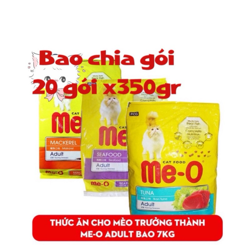 Thức ăn cho mèo - Me-O- Bao 7kg chia túi nhỏ ( 20 túi x 350g) - hạt cho ...