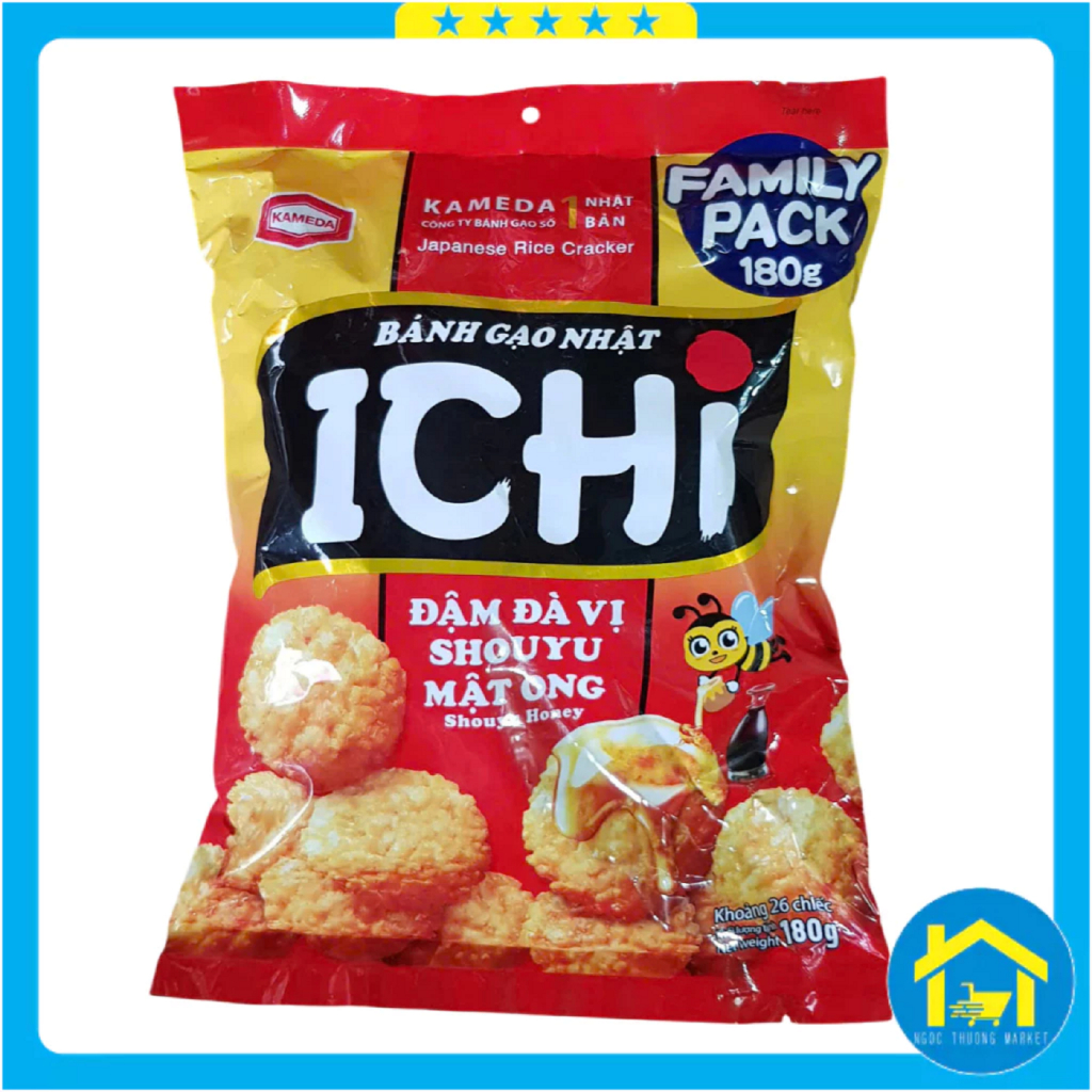 Bánh gạo ICHI, Bánh gạo Nhật đậm đà vị Shouyu mật ong | Shopee Việt Nam