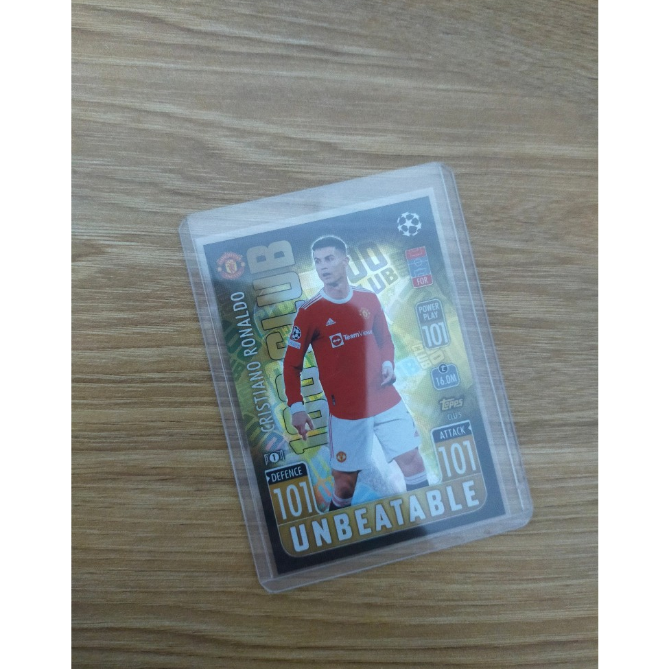 Thẻ Bóng Đá Topps Match Attax 21/22 Ronaldo 100 Club Unbeatable ...