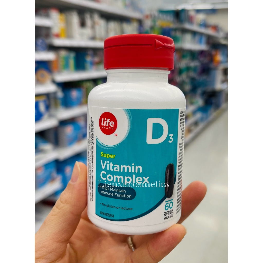 Viên uống D3 complex Life brand Canada 60 viên; HSD 2027 | Shopee Việt Nam