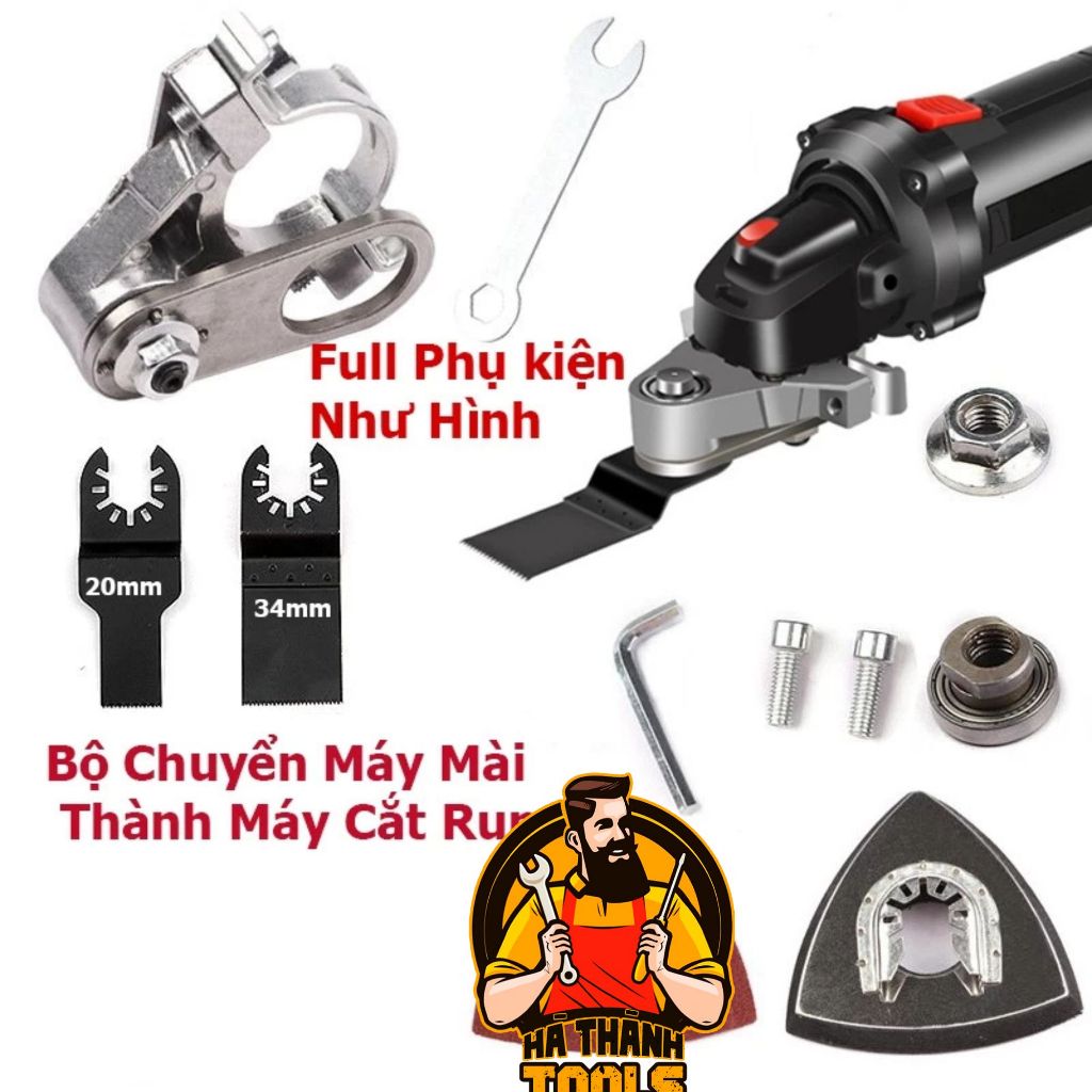 Bộ Chuyển Máy Mài Thành Máy Cắt Rung, Chà Nhám Băng M10 - Đầu Cắt Rung - Lưỡi Cắt Rung sơ cua ...