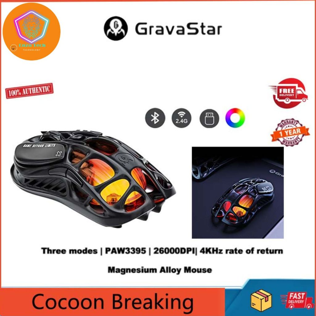 Chuột Gravastar Planet Cocoon Breaking Mouse PAW3395 | Shopee Việt Nam