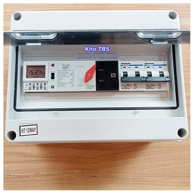 COMBO Tủ ATS 100A 220V - 2 Át 63A Panasonic - Timer NKG5 - Đảo chiều 2 ...