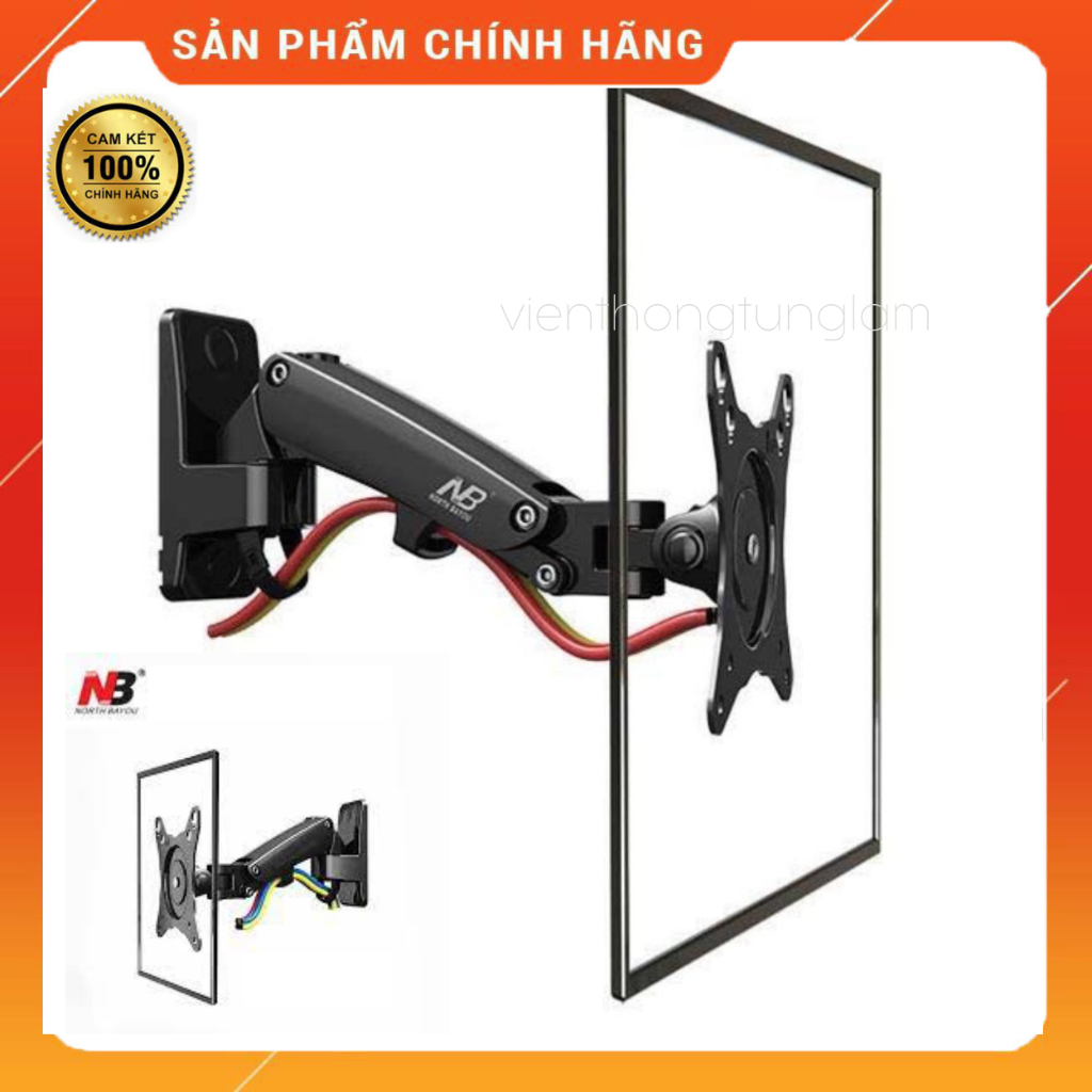 Giá treo màn hình máy tính NB - F120 từ 17 - 27 Inch - Gắn Tường Xoay ...