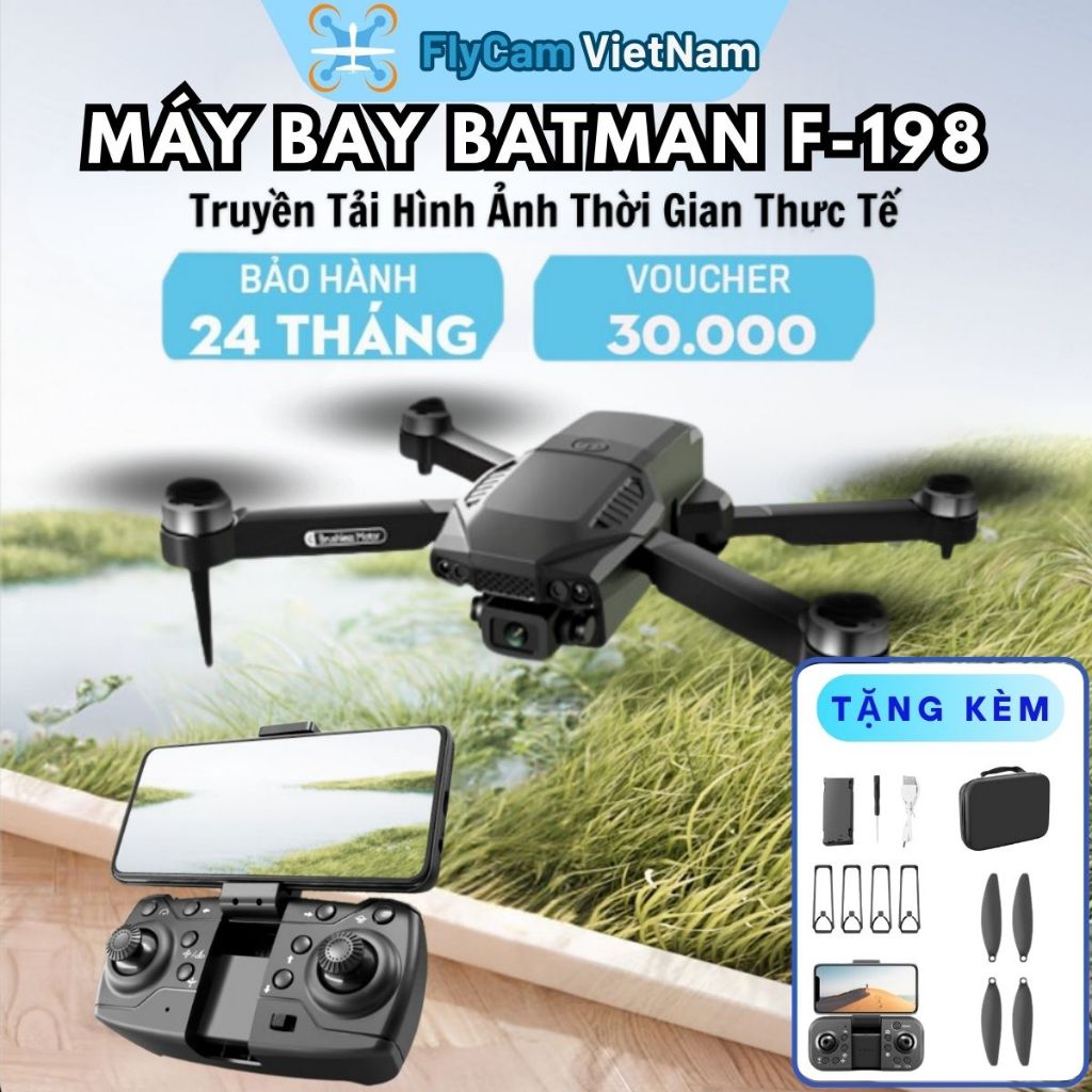 Plycam mini F198 Pro, Máy Bay Điều Khiển Từ Xa 4 Cánh Flycam Cao Cấp 2 ...