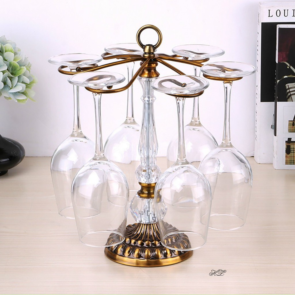 SALE Giá kệ treo ly uống rượu vang inox chân kiểu tân cổ điển da để bàn ...