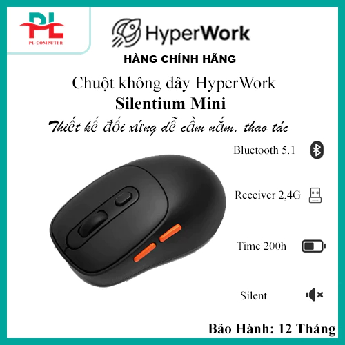 Combo Bàn phím , Chuột không dây HyperWork SilentKey & Silentium Mini ...
