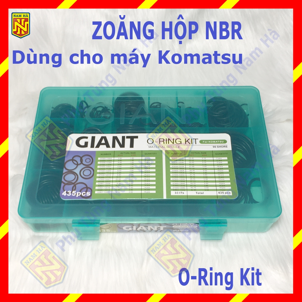 Hộp gioăng sim cao su O Ring Komatsu, 33 cỡ 435 cái (Ø2.8÷49.7) mm ...