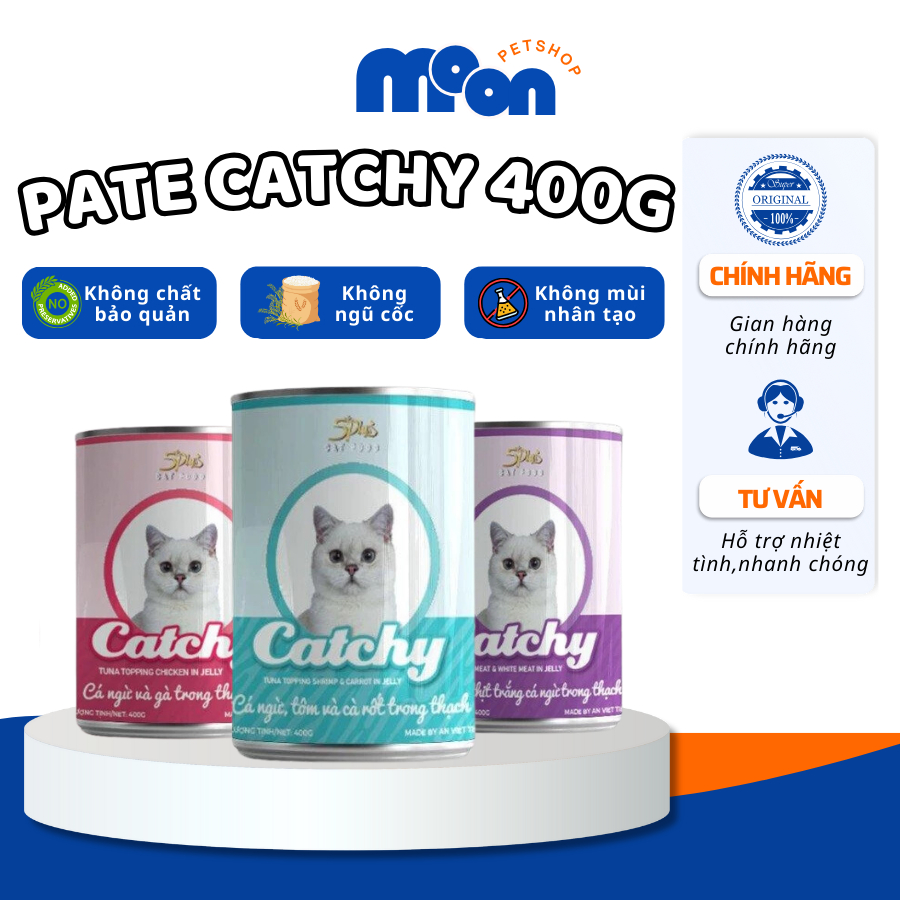 Pate Catchy Cho Mèo Mọi Lứa Tuổi - Lon 400g | Shopee Việt Nam