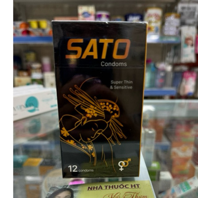 Bao cao su -Sato Hộp 12 chiếc - BCS siêu mỏng ,gân gai | Shopee Việt Nam