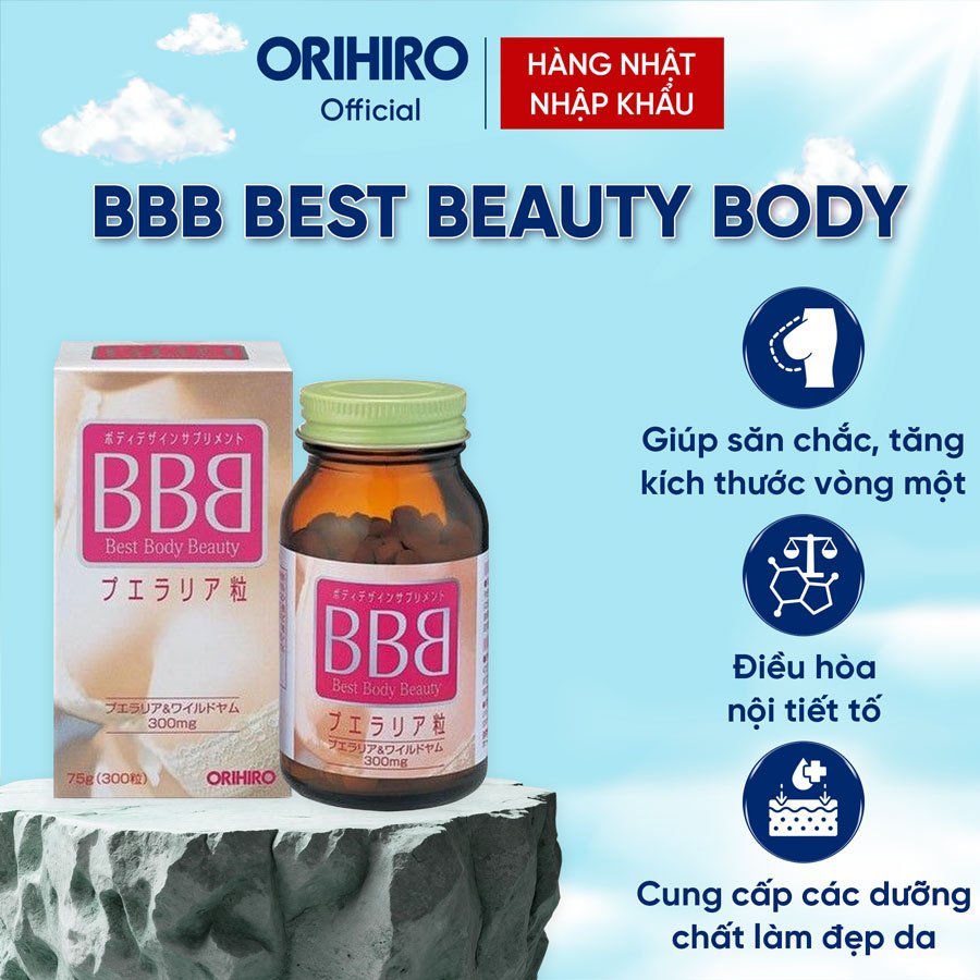 Viên uống ORIHIRO BBB Best Beauty Body tăng kích thước, săn chắc ngực ...
