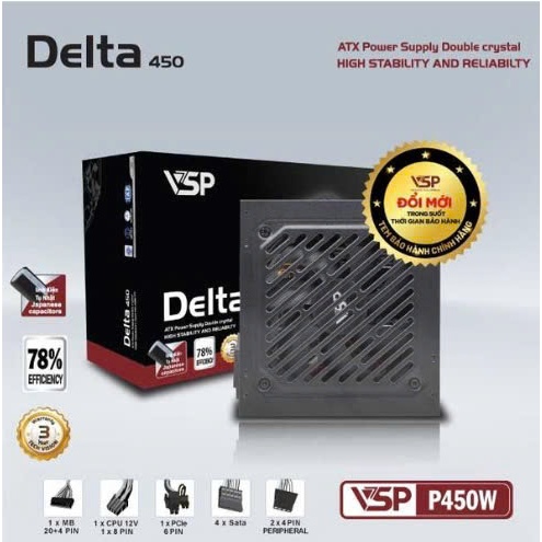 Nguồn VSP Delta P350W P450W P550W công suất thật 350w 450w 550w ...