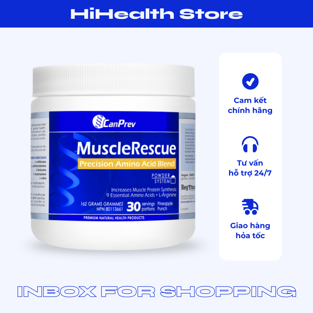 Canprev Muscle Rescue bao gồm EAA và L-arginine hỗ trợ tập luyện và ...