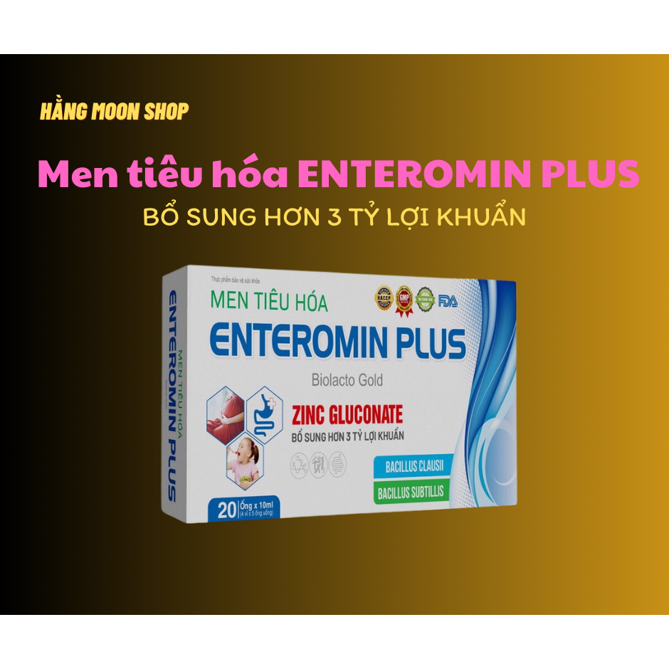 Men vi sinh + kẽm - Men tiêu hóa ENTEROMIN PLUS Biolacto Gold Men ống ...