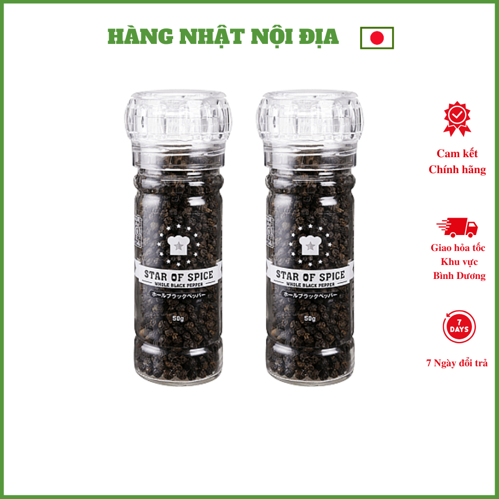 Tiêu đen nguyên hạt kem đầu xay 50g | Shopee Việt Nam
