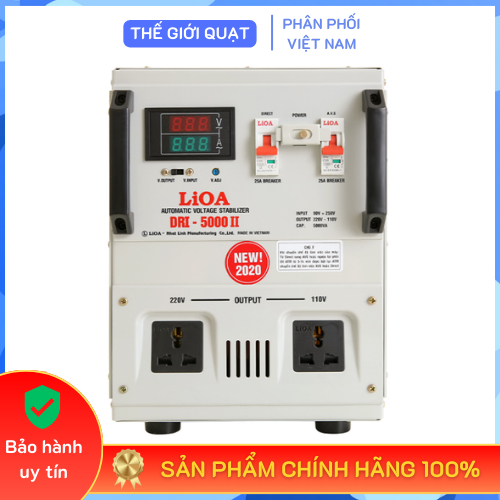 [HỎA TỐC] Ổn áp 1 pha Lioa DRI-5000II 5KVA mặt đồng hồ điện tử, 100% dây lõi đồng nguyên chất ...