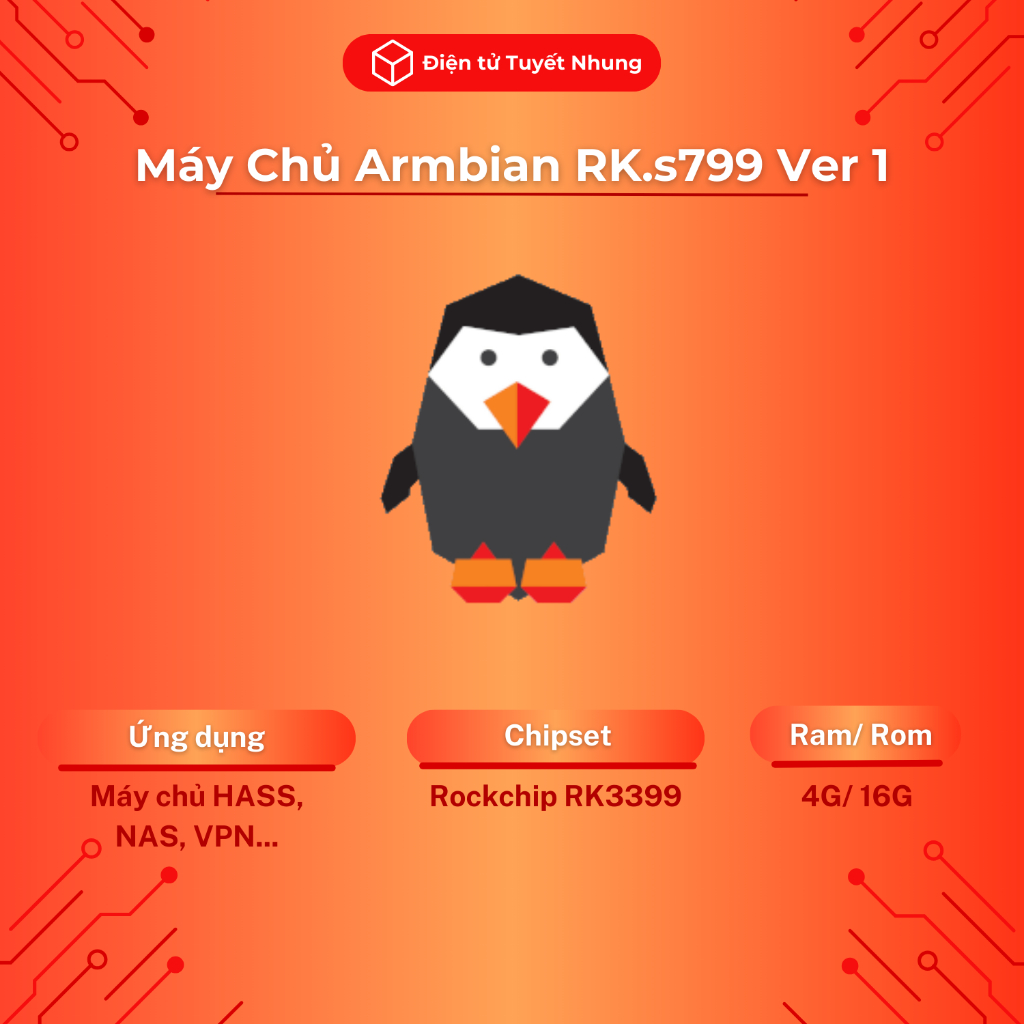 Máy Chủ Armbian RK.Sw799, Chip RK3399, Lan 1Gigait, Ram 4G, Rom 16G ...