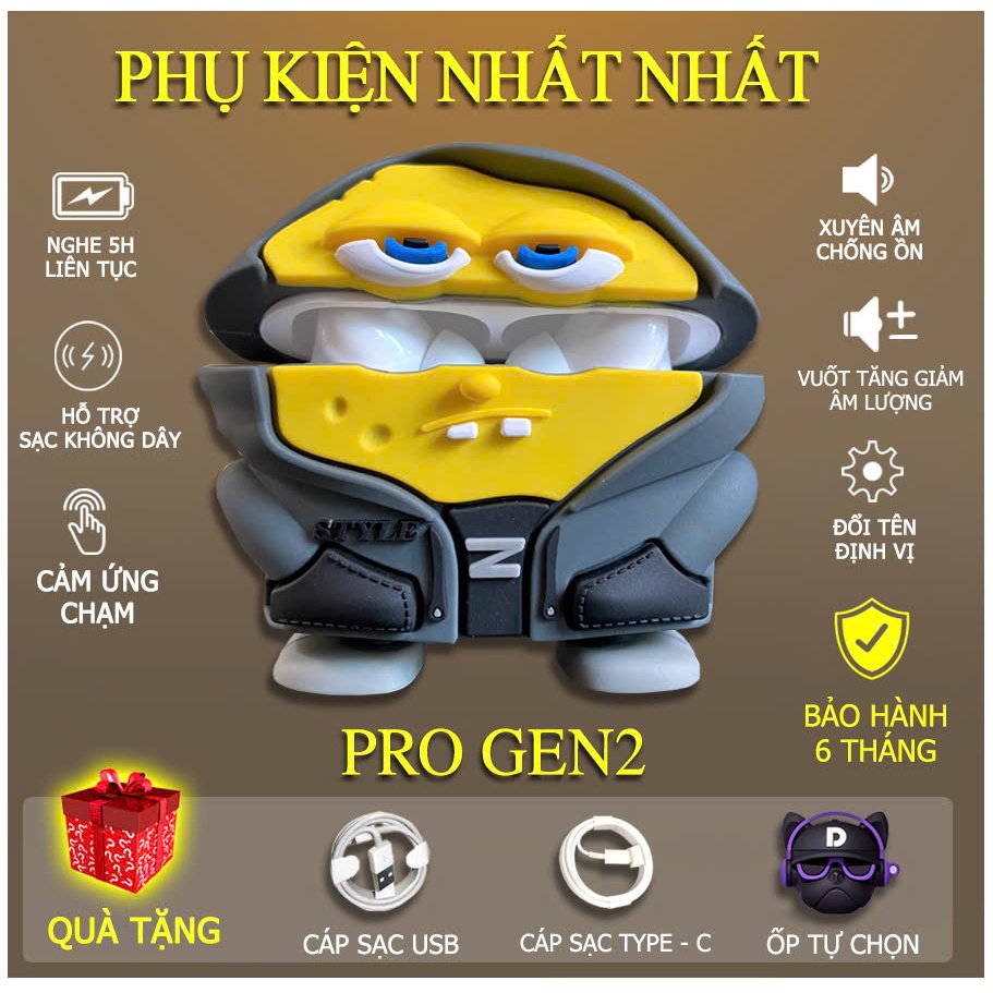 Tai Nghe ProGen2 Vuốt Tăng Giảm Âm LƯợng (Tặng Ốp-Tặng CapUSB) - Bảo Hành 6 Tháng Nhét Tai ...