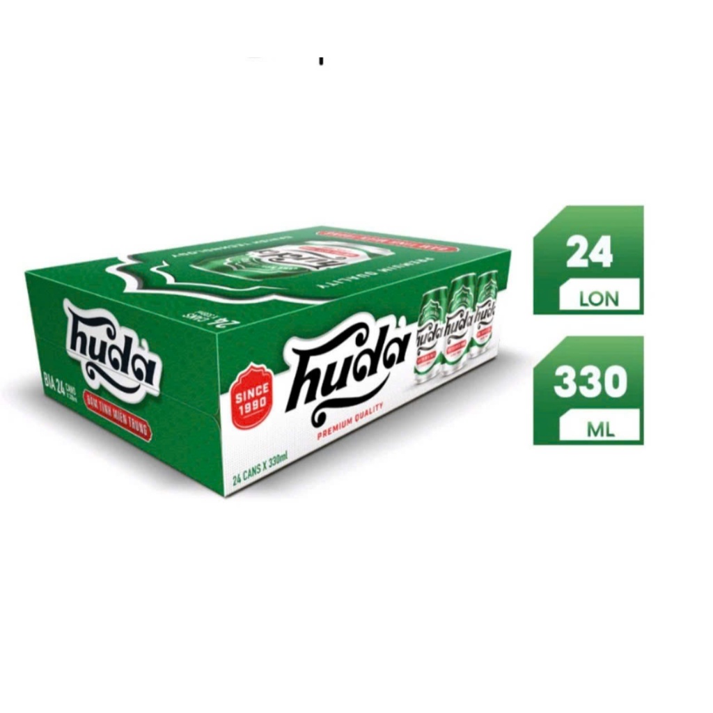 Thùng 24 lon bia Huda 330ml (330ml/lon) - độ cồn 4.7 Hỏa tốc | Shopee Việt Nam