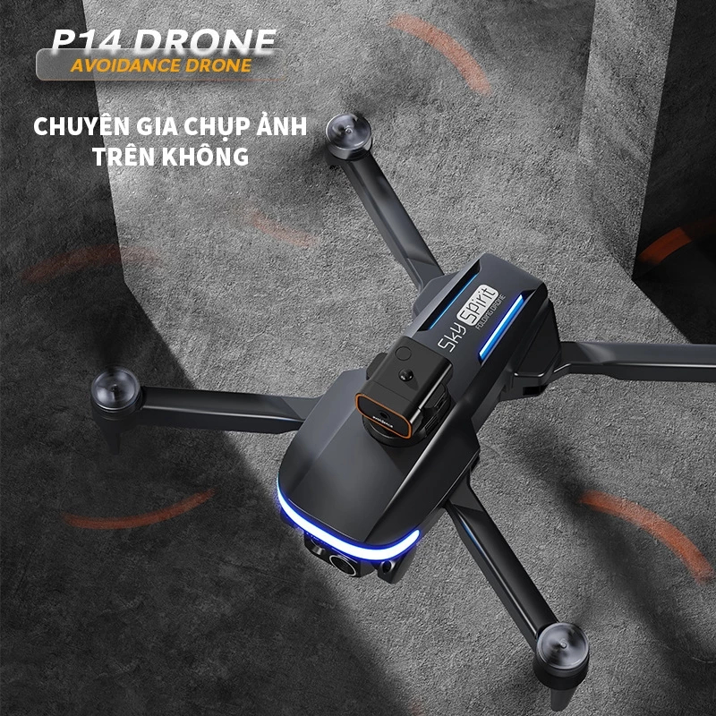 Flycam P14 Pro, flycam giá rẻ Động Cơ Không Chổi Than, tránh va chạm, hợp với người mới chơi ...