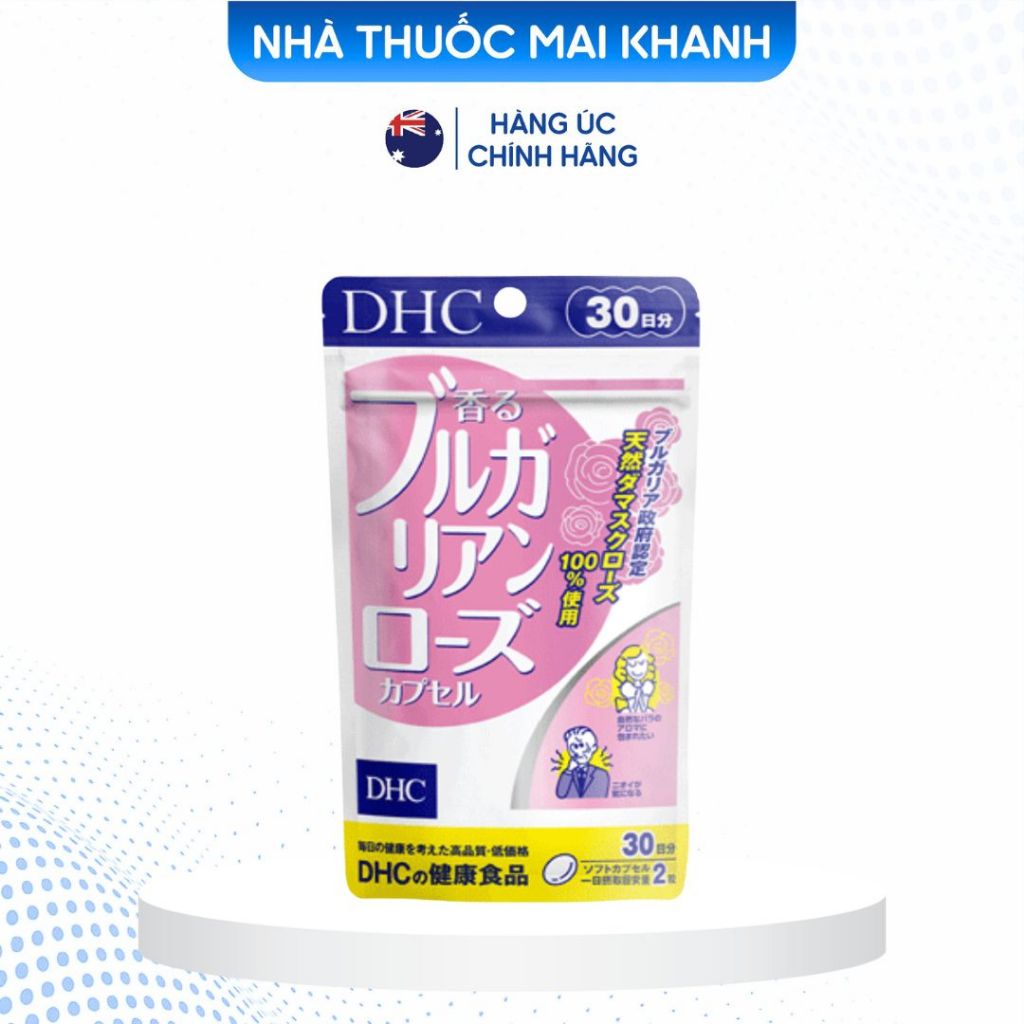 Viên Uống Thơm Cơ Thể Hoa Hồng DHC Bulgarian Rose Capsule Nhật Bản 30 ...
