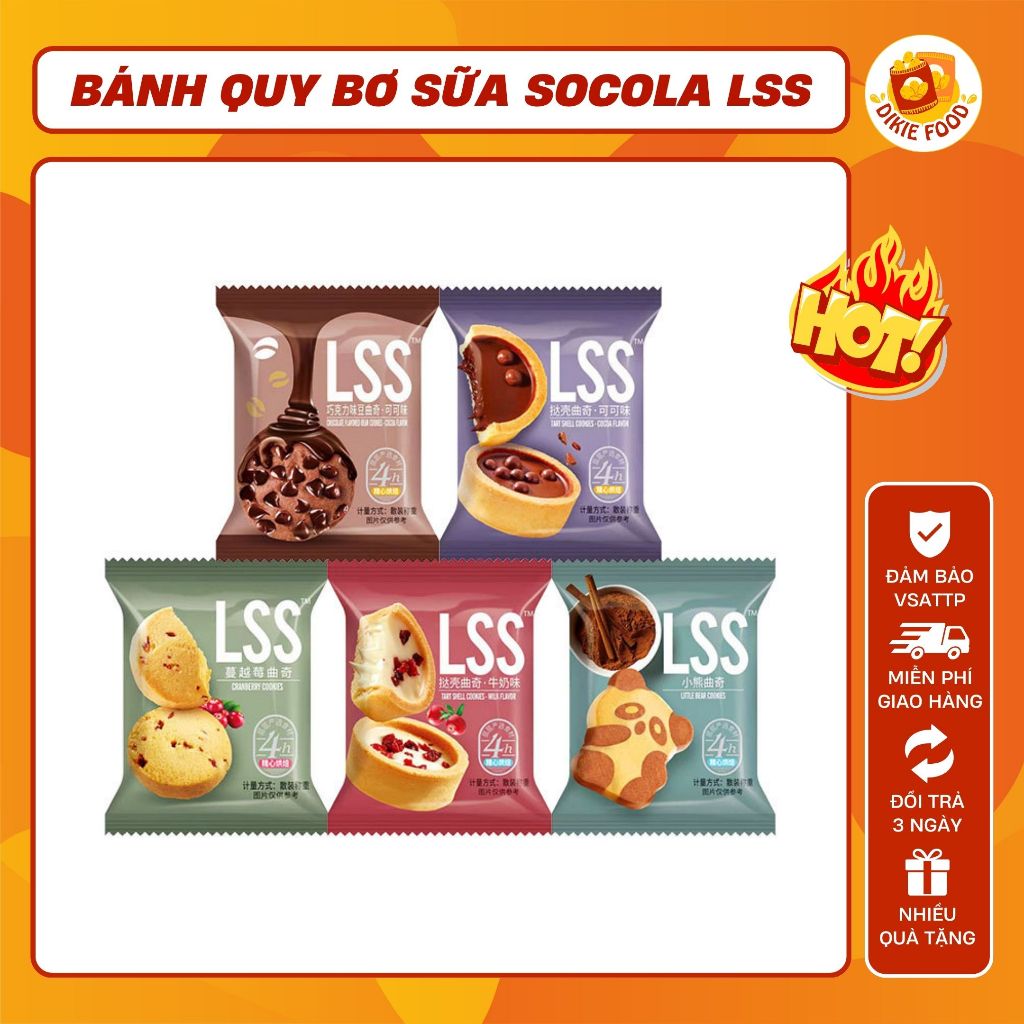 Bánh Quy Bơ Sữa Socola LSS Mix Vị Thơm Ngon 500G | Shopee Việt Nam