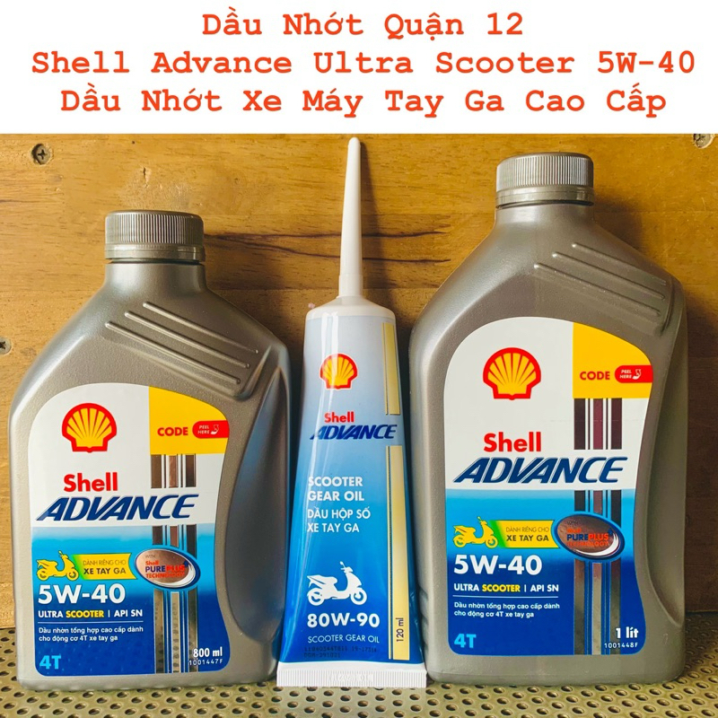Nhớt Xe Tay Ga Cao Cấp Shell Advance Ultra Scooter 5W-40 Jaso MB API SP ...