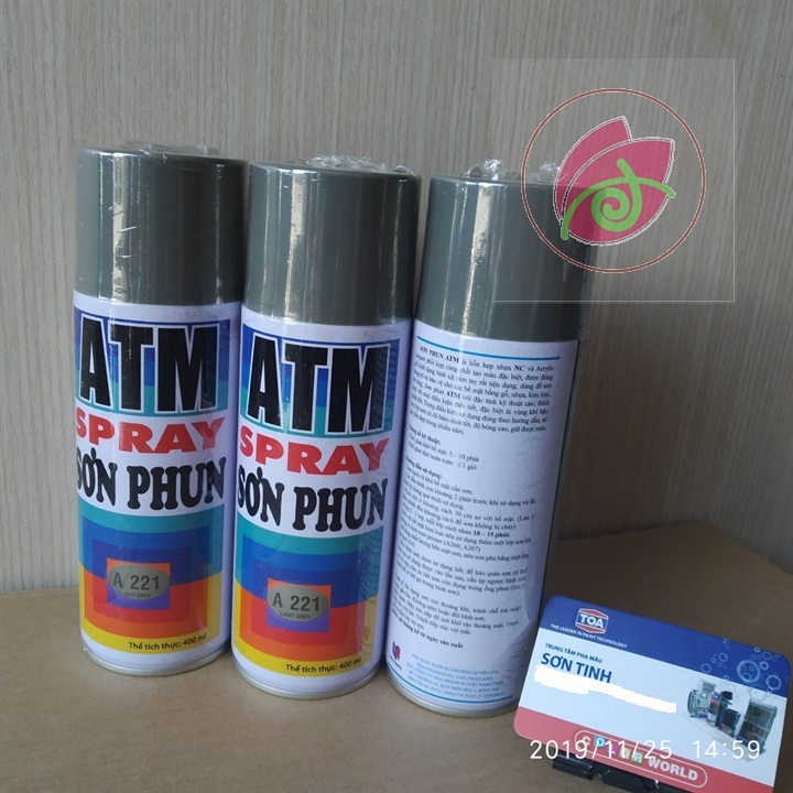Sơn xịt màu xám ATM / WIN A221 1 chai | Shopee Việt Nam