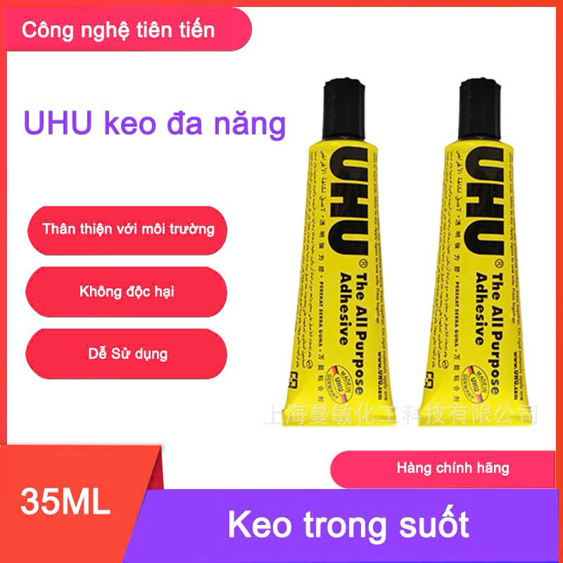 Keo UHU 35ml, Keo Dán Đa Năng, keo dán gỗ, keo dán gỗ siêu dính, keo dán Vải, Keo dán da ...