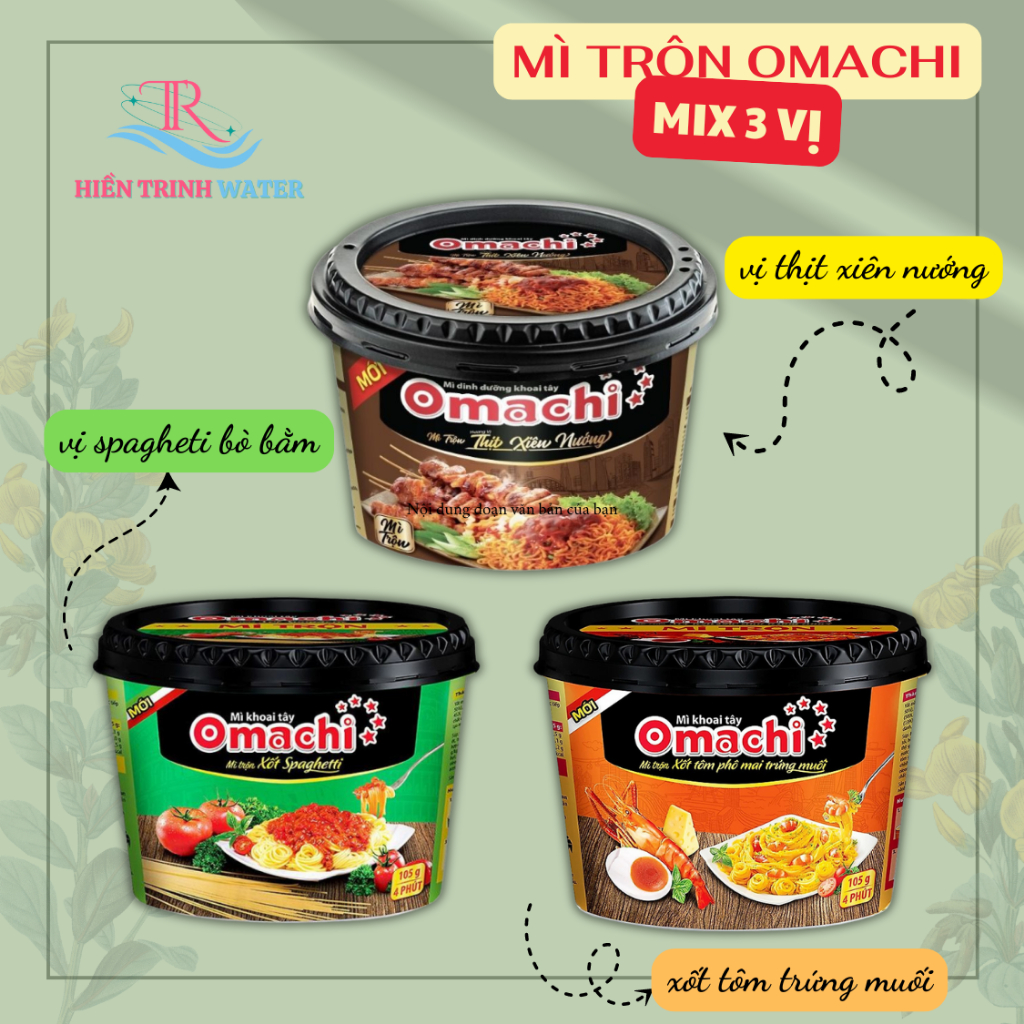 Mì Tô Trộn Omachi Mix 3 Vị (Thùng 12 Tô) - Mì Trộn Omachi Thịt Xiên ...