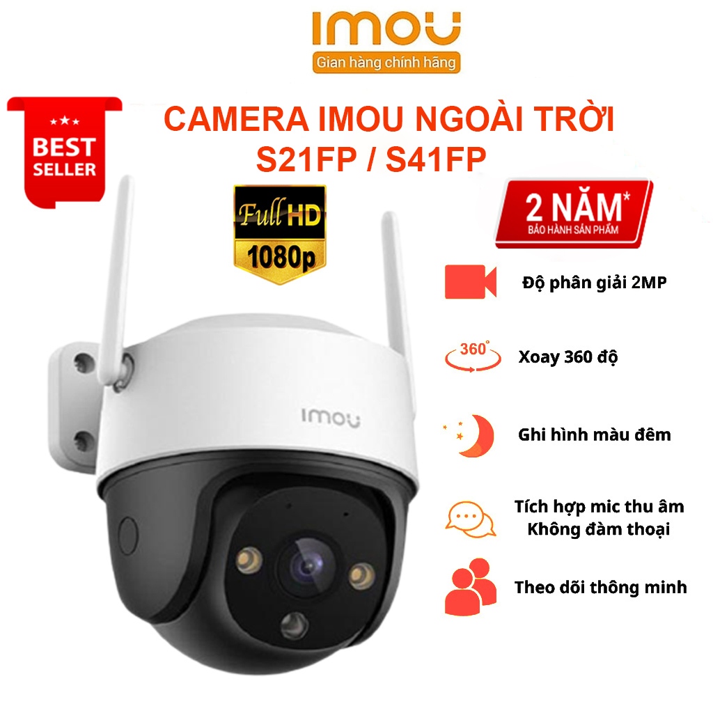 Camera IMOU Ngoài Trời S21FP S41FP Tích hợp đèn cảnh báo, Phát hiện ...