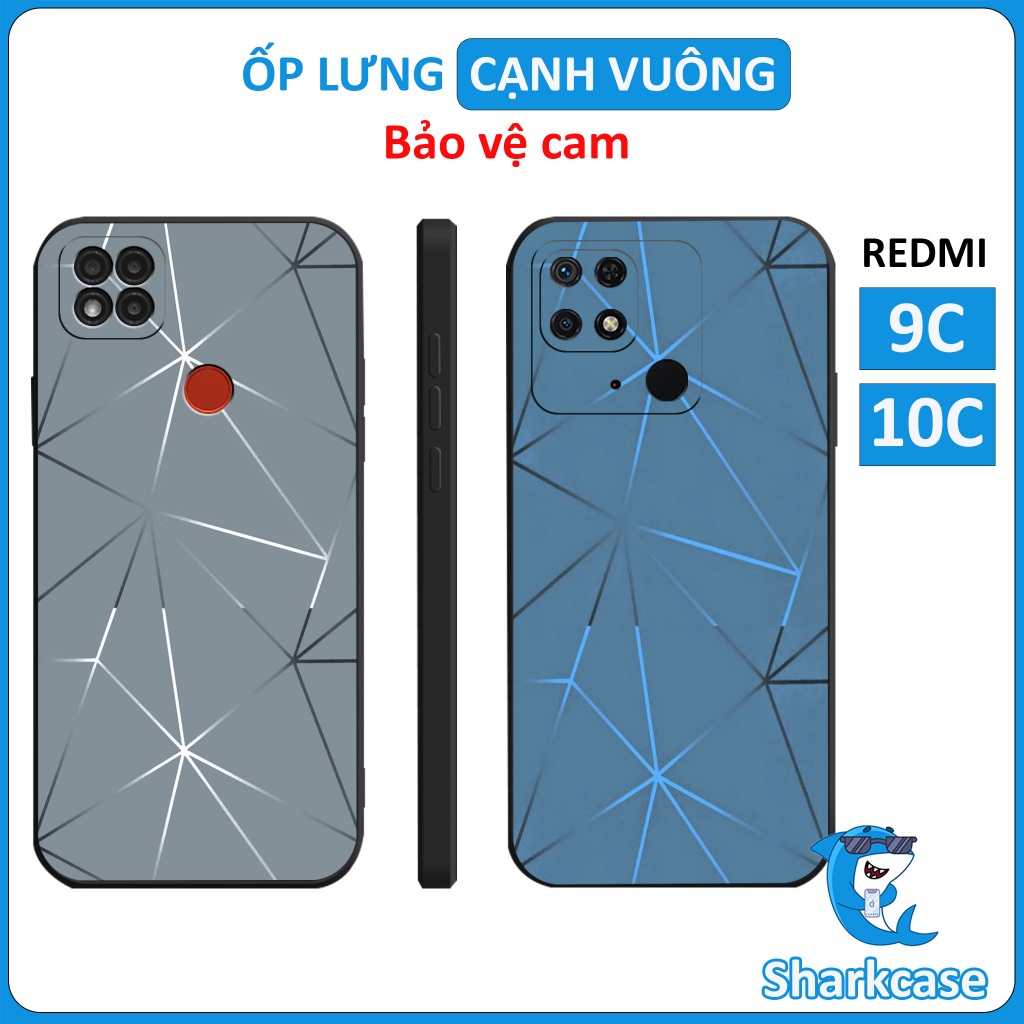 Ốp lưng Redmi 9C / 10C hình kẻ cute đơn giản chống bẩn viền cạnh vuông bảo vệ cam điện thoại ...