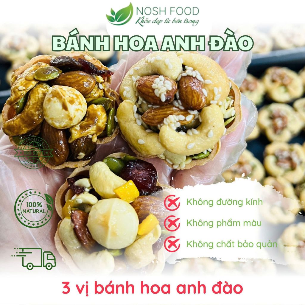 Bánh Hoa Anh Đào Mix Hạt Dinh Dưỡng Nosh Food - Bánh Ăn Kiêng Hỗ Trợ ...