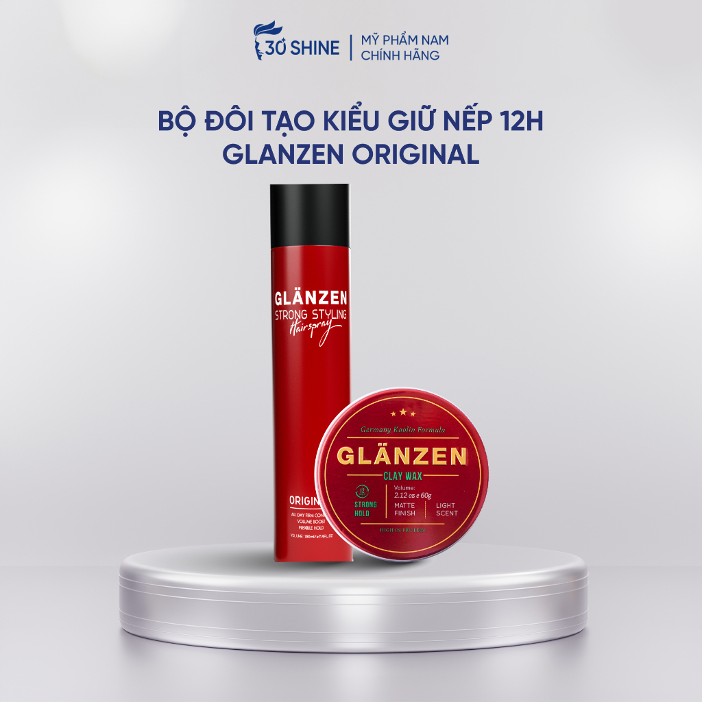 Combo tạo kiểu cực bảnh và nhanh chóng Sáp Glanzen + Gôm Glanzen ...