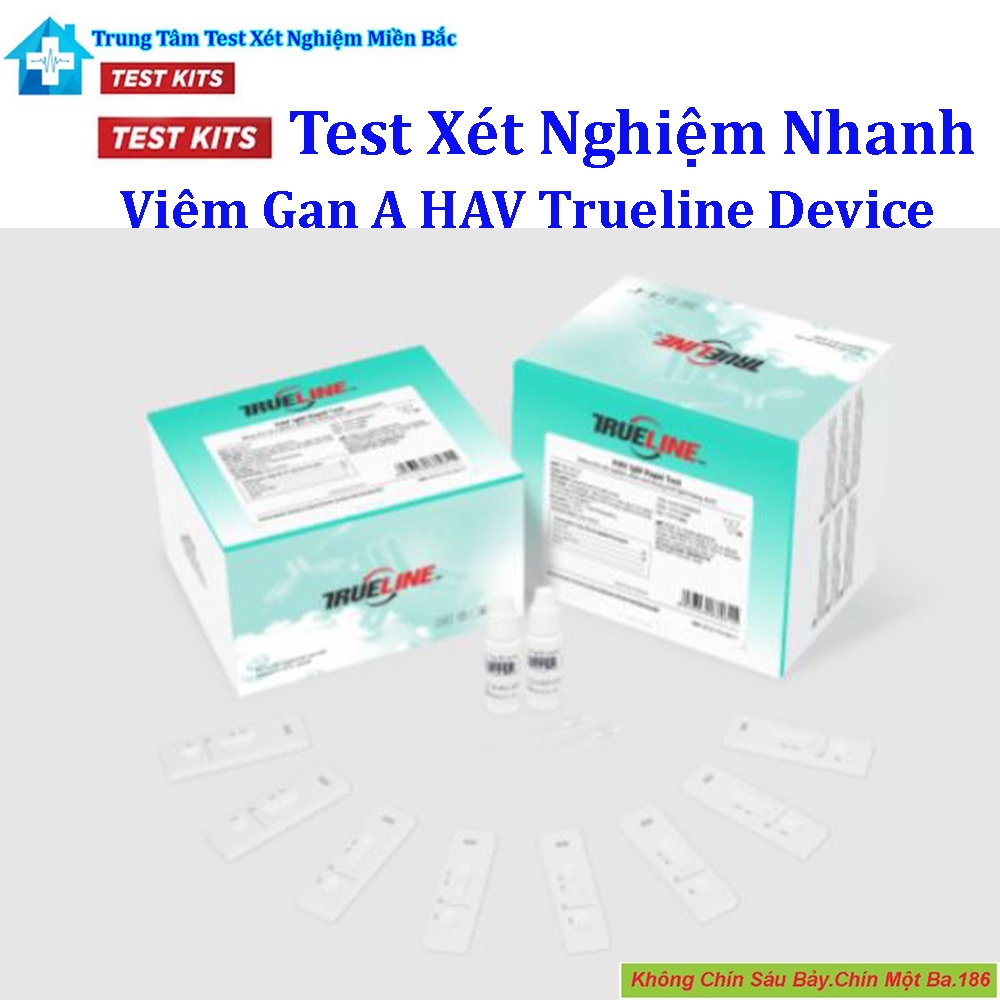 Test Xét Nghiệm Viêm Gan A HAV Trueline Device Hộp 30 Test Dạng Khay ...