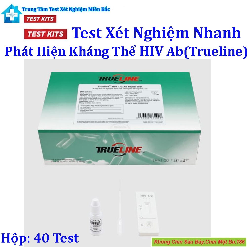 Test Xét Nghiệm Chẩn Đoán HIV 1/2 Ab Rapid Test Trueline™ Hộp 40 Test ...