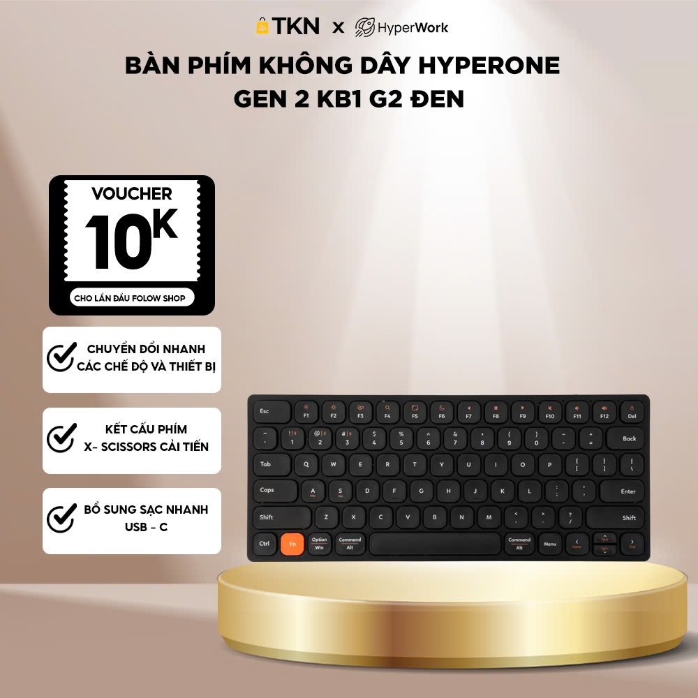 Bàn phím không dây HyperWork HyperOne Gen 2 KB1 G2 | Chính hãng Bảo ...