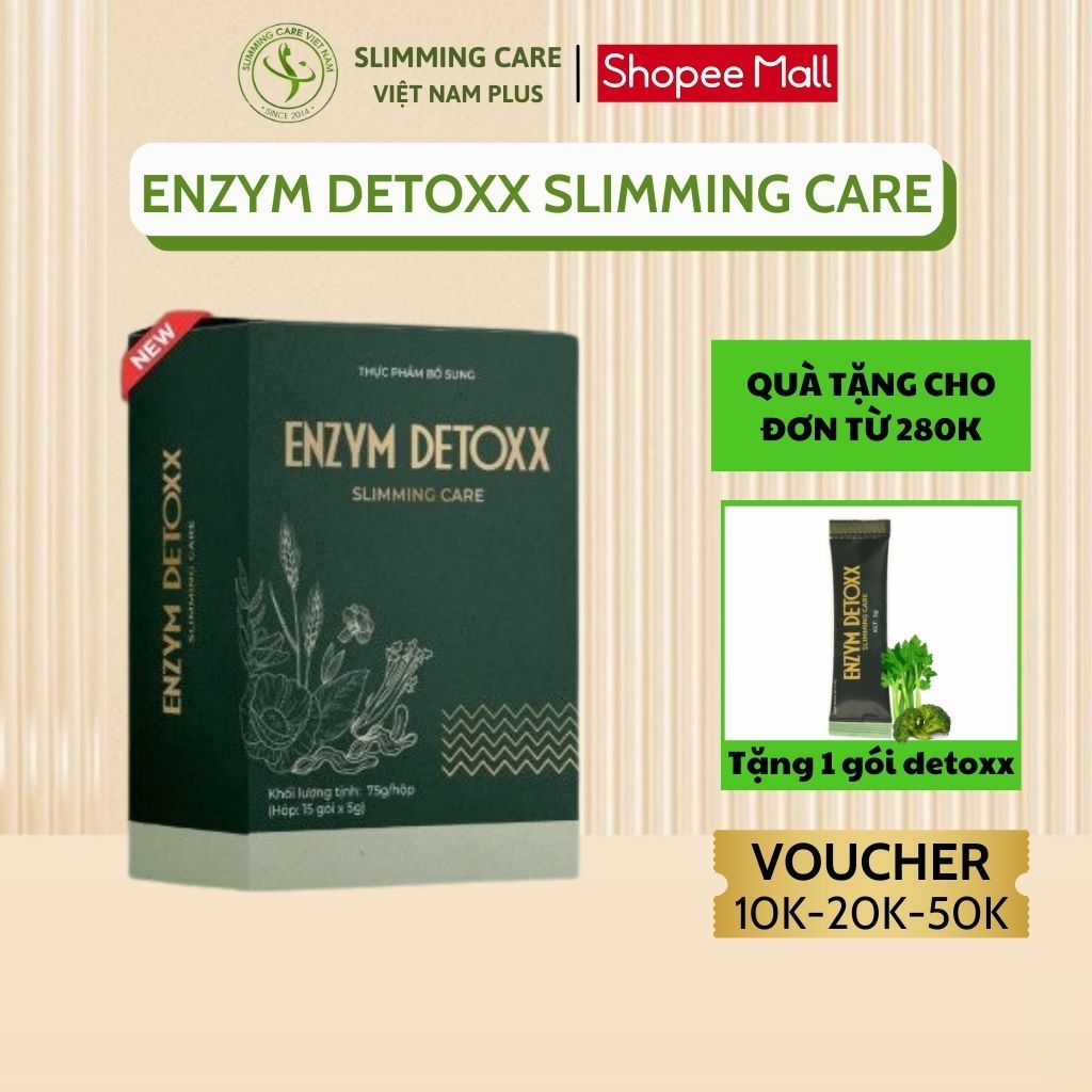 Thực phẩm bổ sung Enzym Detoxx Slimming Care Hộp 15 gói x 5g giúp thanh ...
