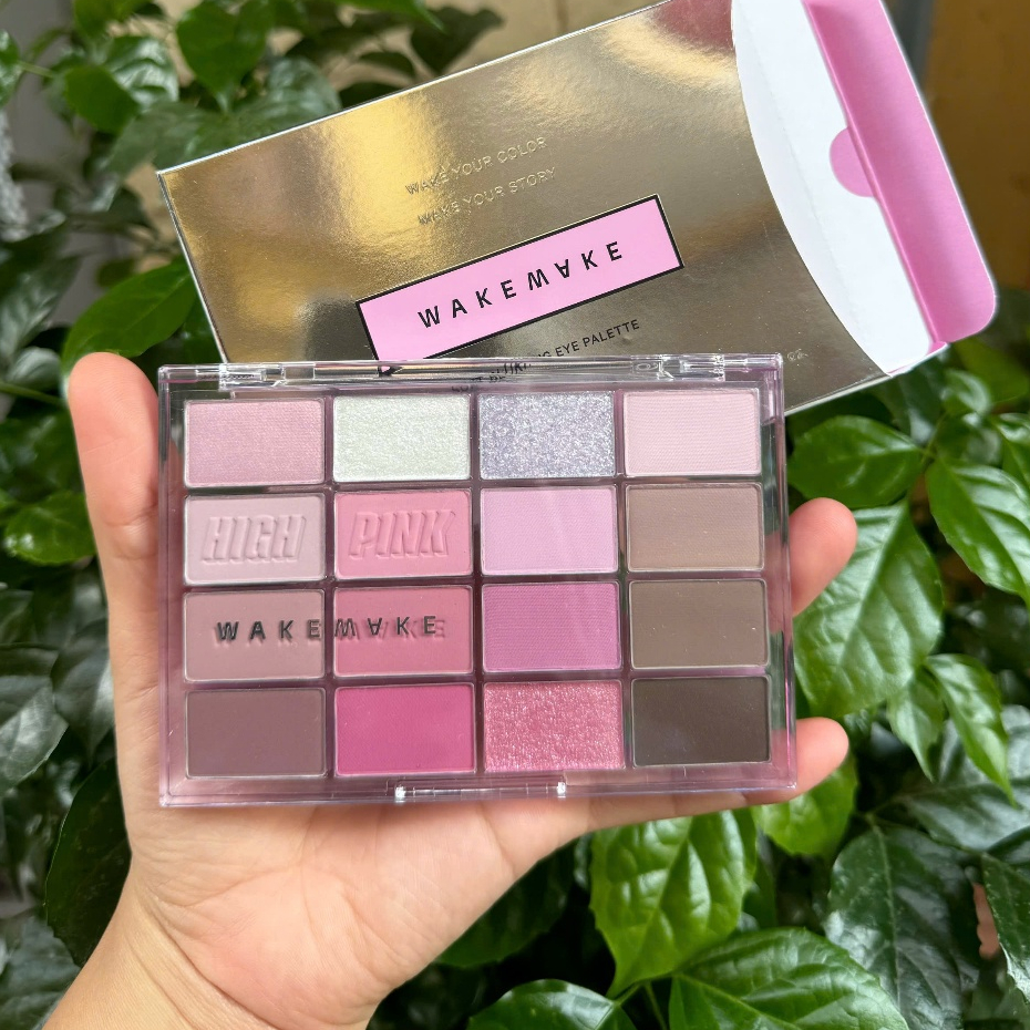 Bảng Phấn Mắt Wakemake 09 High Pink 16 Ô Wake Make Soft Blurring Eye Palette 14g | Shopee Việt Nam