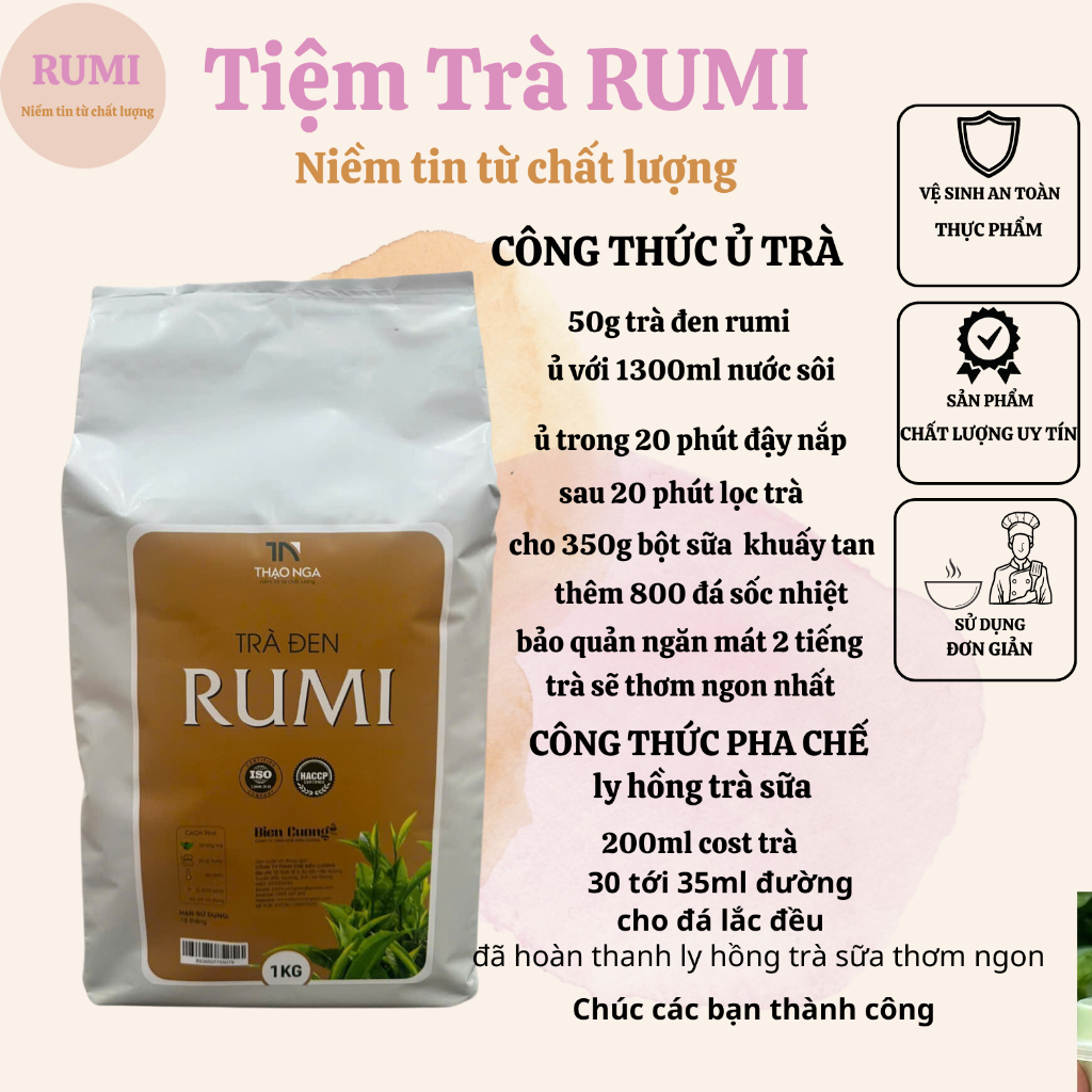 Hồng Trà, Trà Đen.Trà Đen rumi 1 kg, Nguyên Liệu Làm Trà Sữa Trân Châu ...