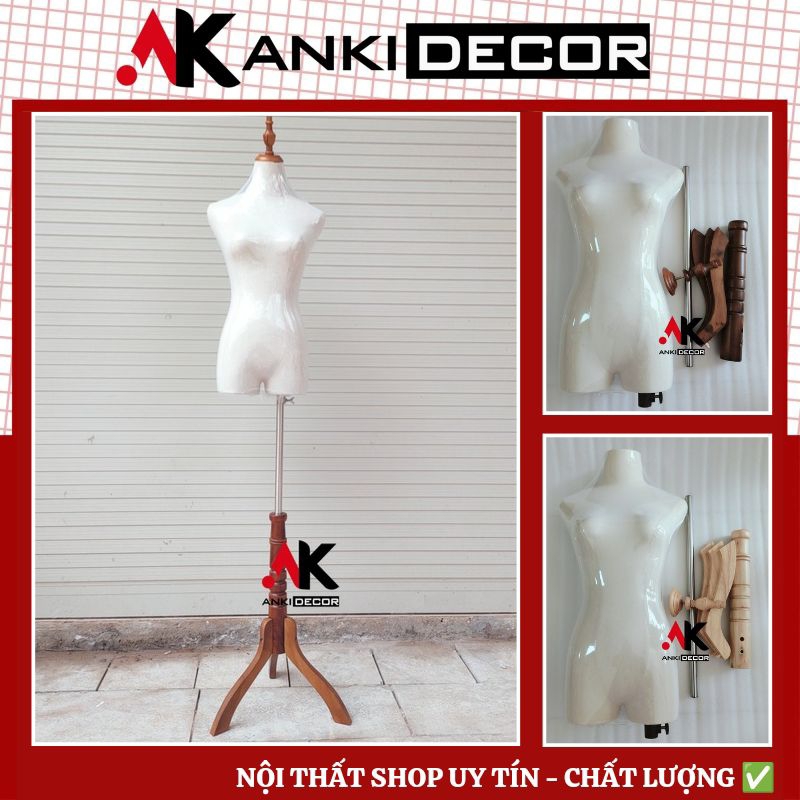 Manocanh nữ không tay, chân chóp gỗ | Anki Decor, manocanh nữ bán thân ...