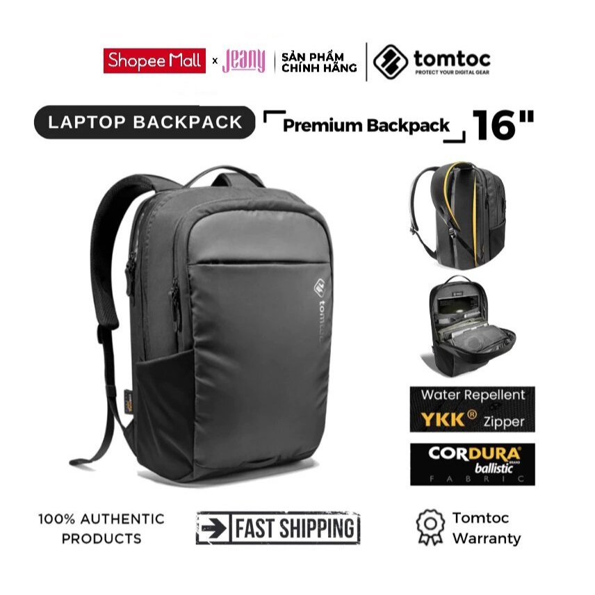Balo Tomtoc Premium Urban Business For Ultrabook 15.6 inch H61 - Chính hãng | Shopee Việt Nam