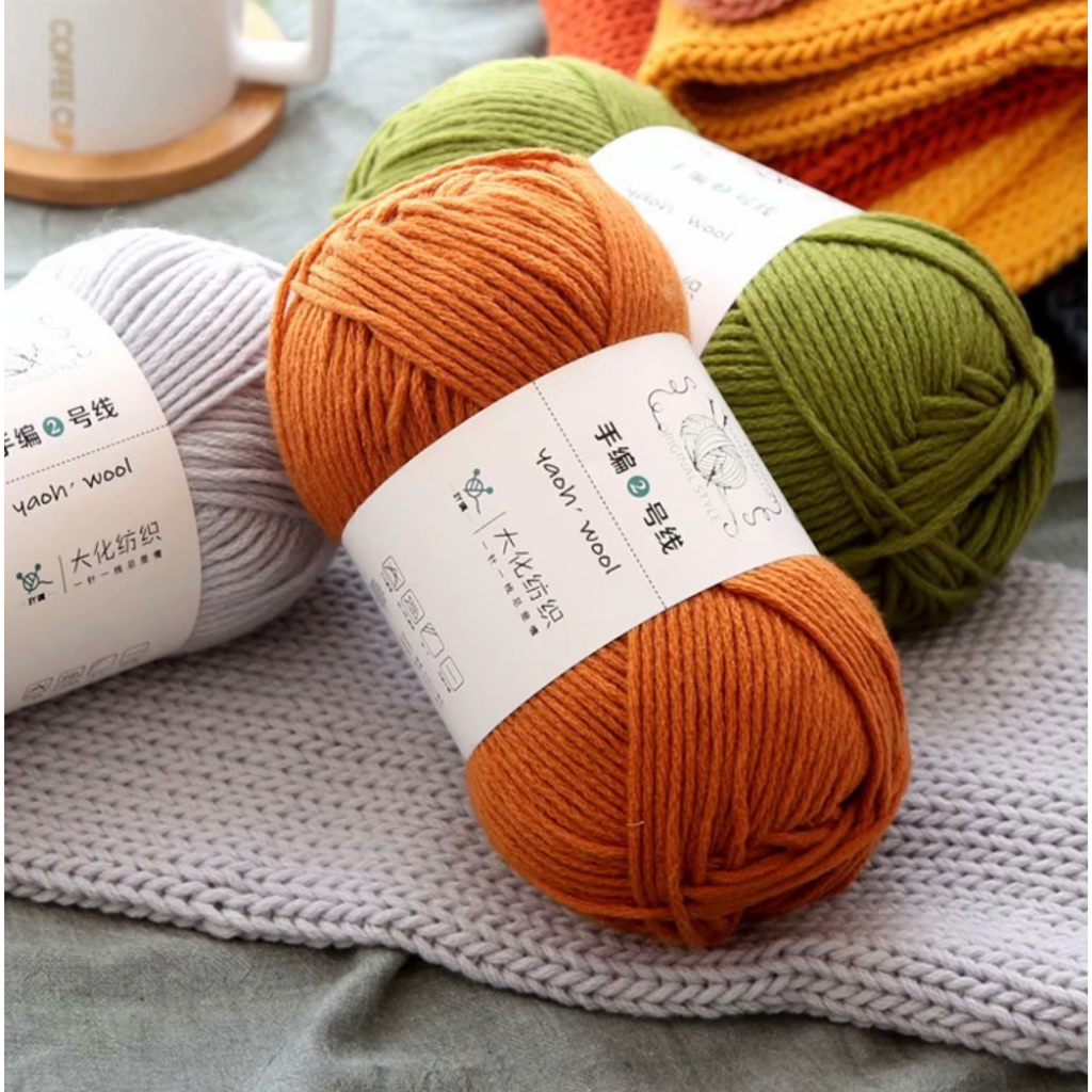 Len Yaoh 100g sợi 3mm len wool thực vật thu đông giữ ấm tốt mềm xốp ...